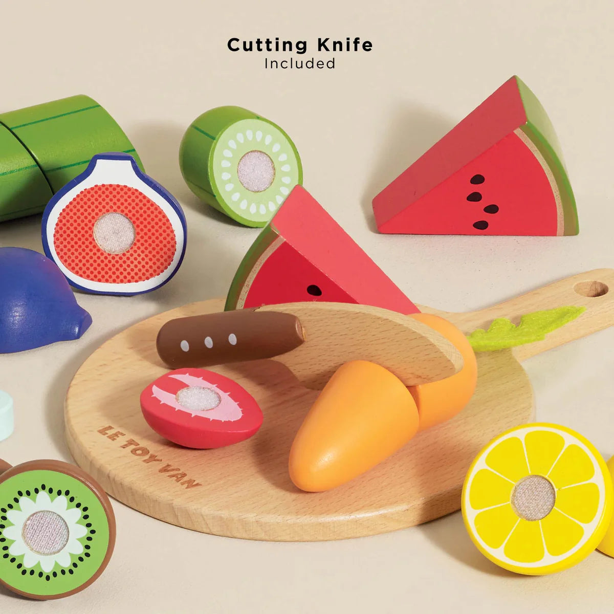 Le Toy Van - Wooden Chopping Board & Sliceable Play Food Set – Timeless ...