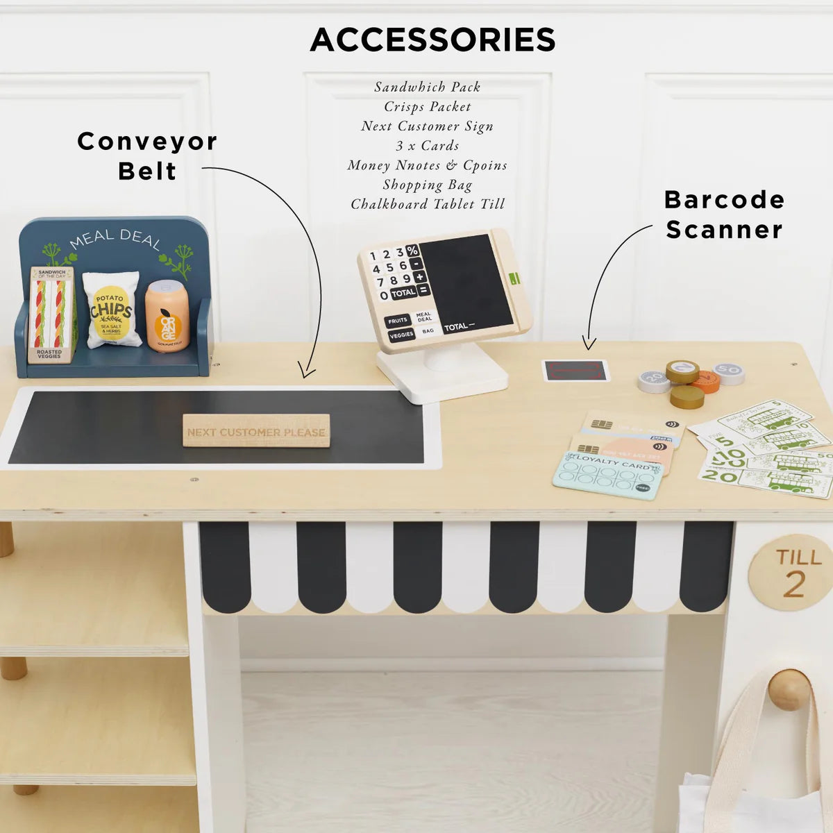 Le Toy Van - Wooden Supermarket Till Check Out & Accessories – Timeless ...