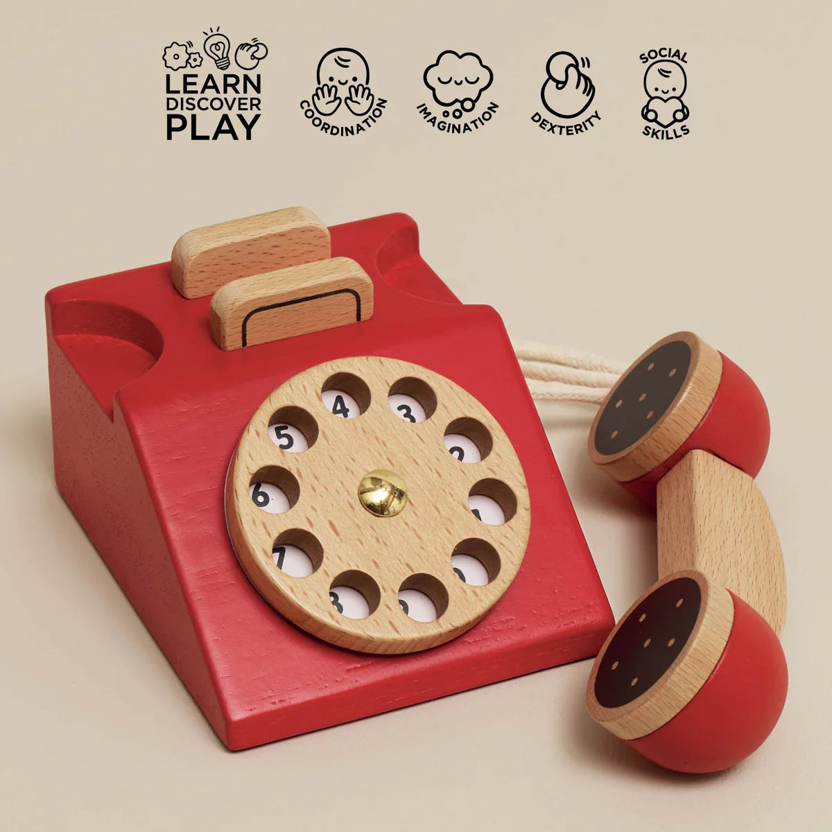 Le Toy Van - Vintage Wooden Phone – Timeless Toys